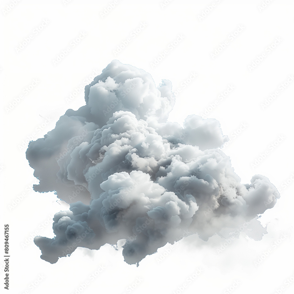 "Cloudy Steam Effects 3D Render PNG, White Background, No Content ...