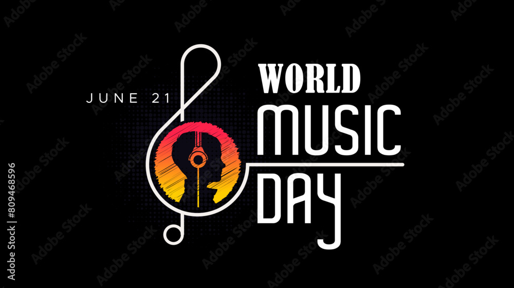 music day. world music day celebration vector design template. June 21 ...