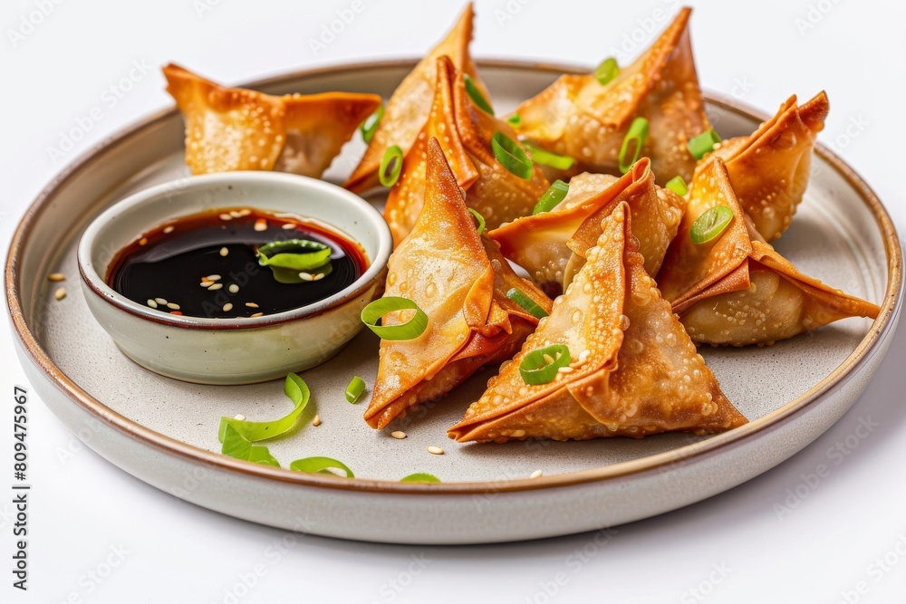 Enjoy the Crunch of Crispy Air Fried Pork Wontons Stock Photo | Adobe Stock