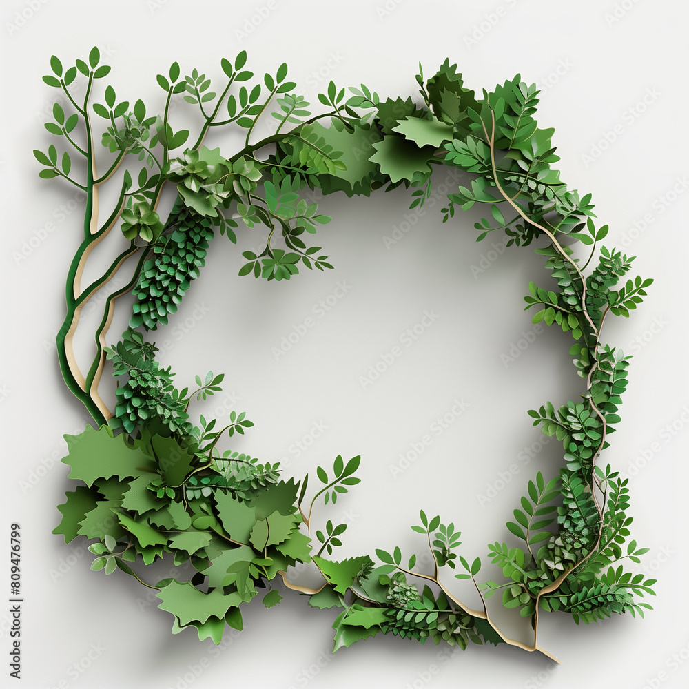 "Cutout Jungle Tree Shapes, Background Removed, 3D Render PNG, White ...