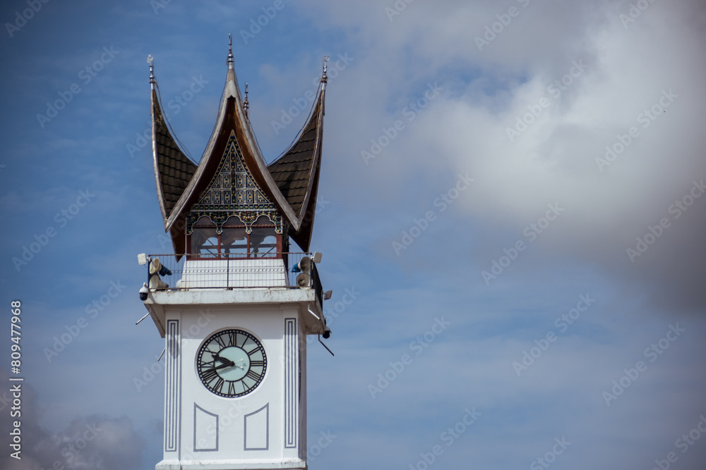 Jam Gadang, a historical and most famous landmark in Bukit Tinggi City ...