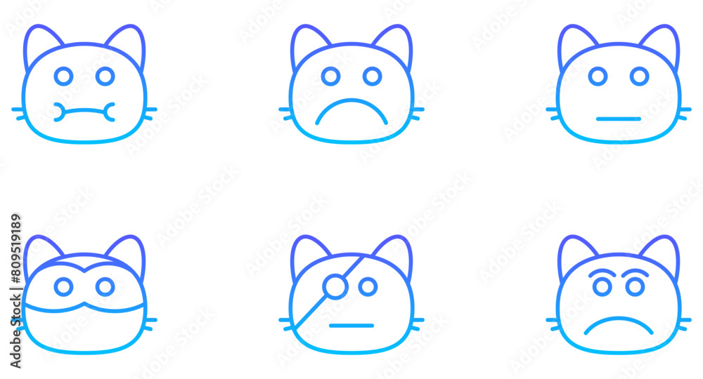 Cat Smiley Icon Smiley Face Emoji pictogram symbol visual illustration ...