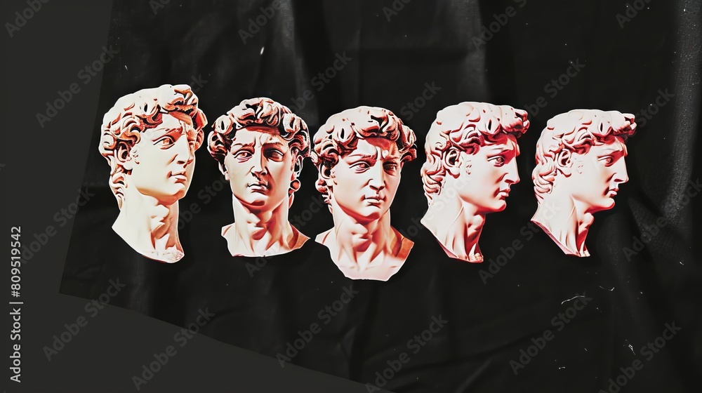 Abstract classic stoic ancient greek, roman sculpture. Portraying a ...