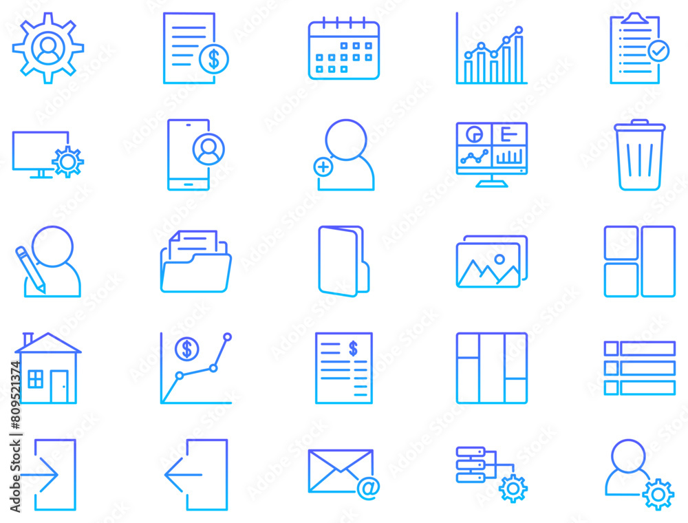 Admin Dashboard Line Gradient icon pictogram symbol visual illustration ...