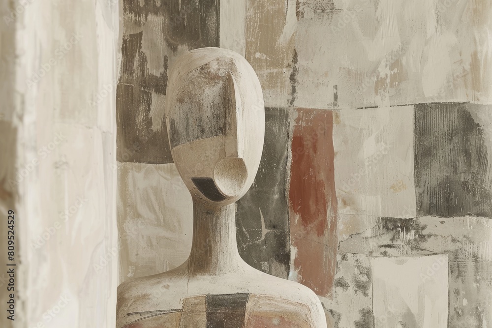 Abstract classic stoic ancient greek, roman sculpture. Portraying a ...