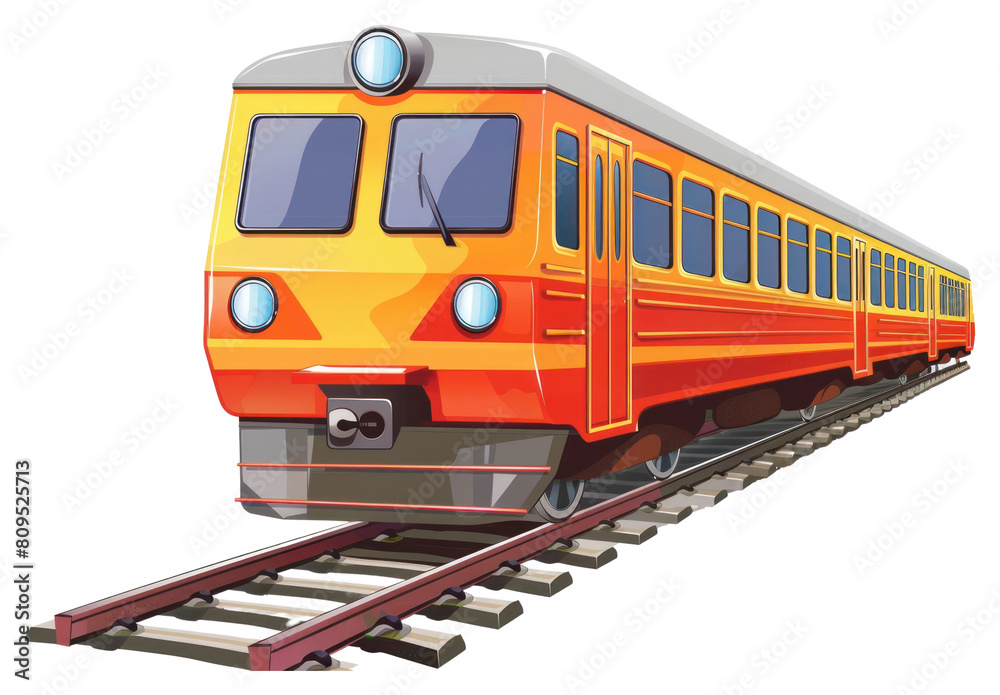 PNG Cartoon of train rail architecture locomotive vehicle. Stock ...