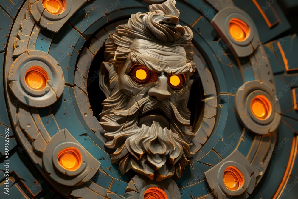 Abstract classic stoic ancient greek, roman sculpture. Portraying a ...