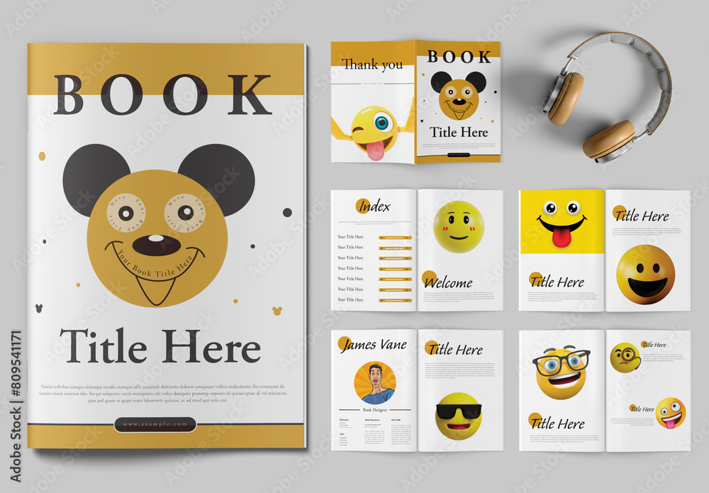 Emoji Book Stock Template | Adobe Stock