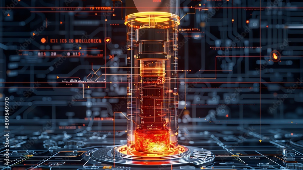 A scientific illustration of the crosssection of a nuclear fuel rod ...
