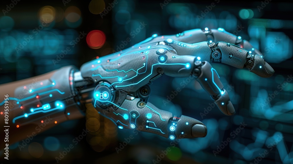 Futuristic high-definition digital fusion, clever integration of ...