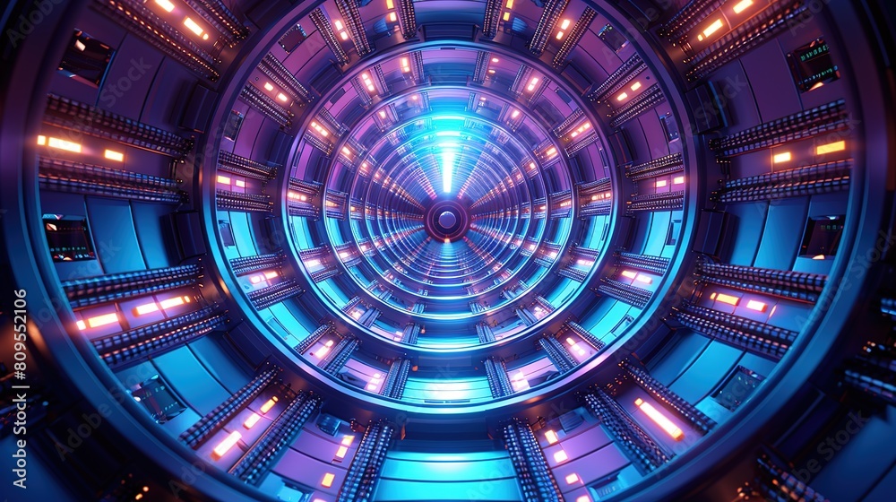 Futuristic high-definition digital fusion, clever integration of ...