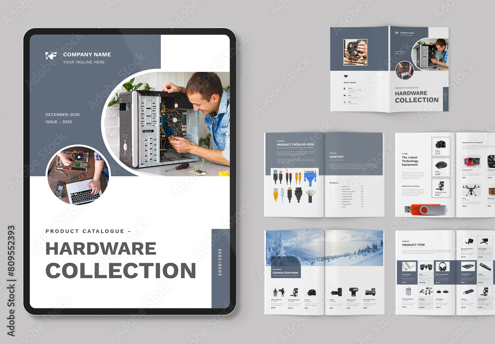Product Hardware Catalogue Template Layout Stock Template | Adobe Stock