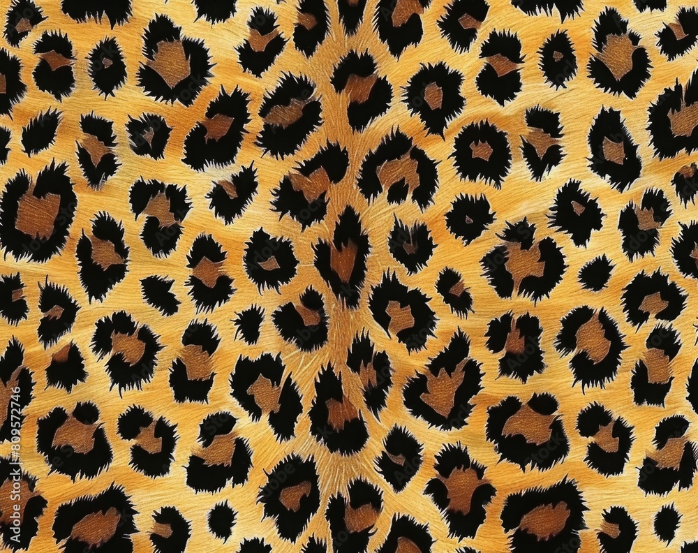 leopard print fabric texture, seamless pattern, high resolution Stock ...
