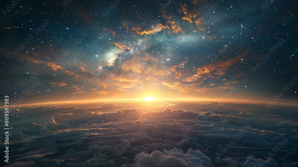 Bring your audience on a celestial journey with a tilted angle view ...