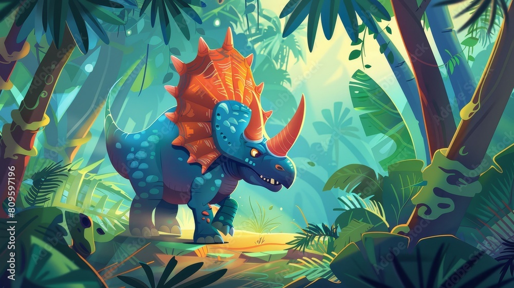Jurassic period dinosaur of the Jurassic period, prehistoric animal on ...