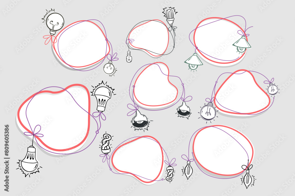 Light Bulb Frame for Clipart. Light Bulb Frame for Positive and cute ...