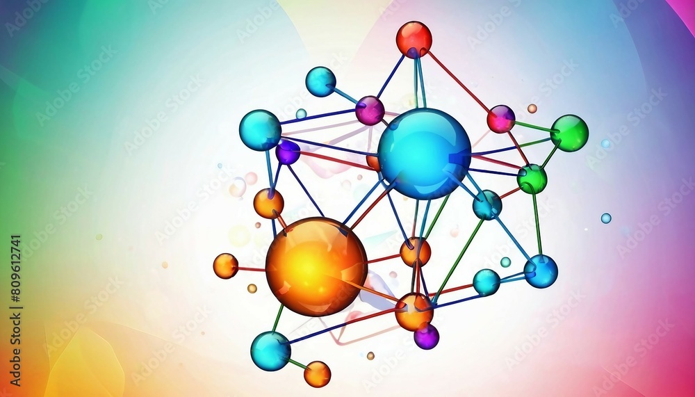 Atomic Connectivity: Abstract Molecular Structure Background ...