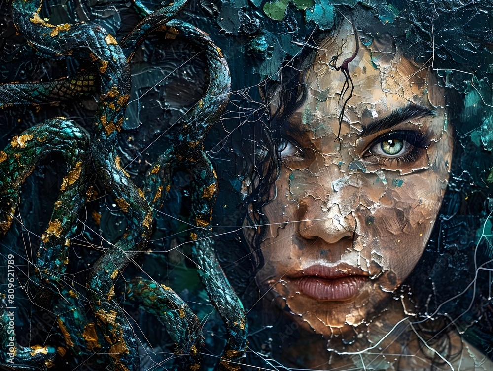 Enigmatic Fusion of Nature and Feminine Mystique in Digital Surreal ...