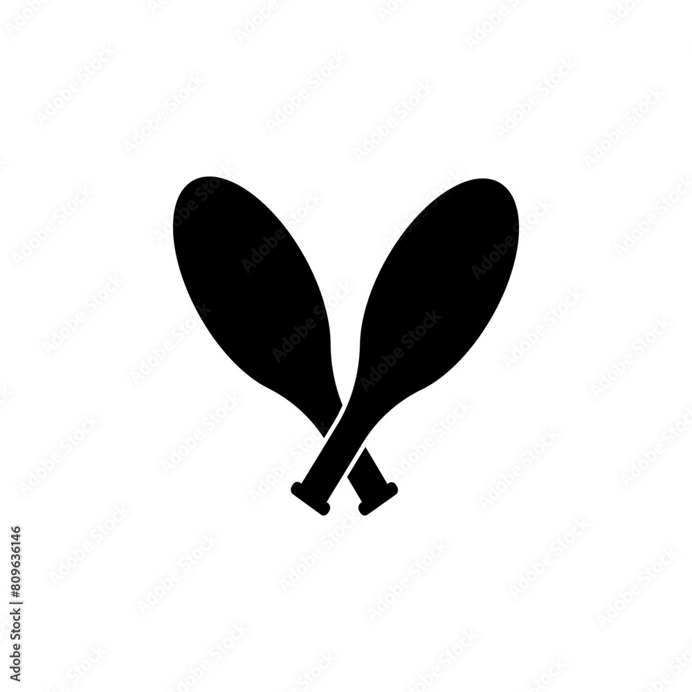 Juggling Clubs, Circus Skittles flat vector icon. Simple solid symbol ...