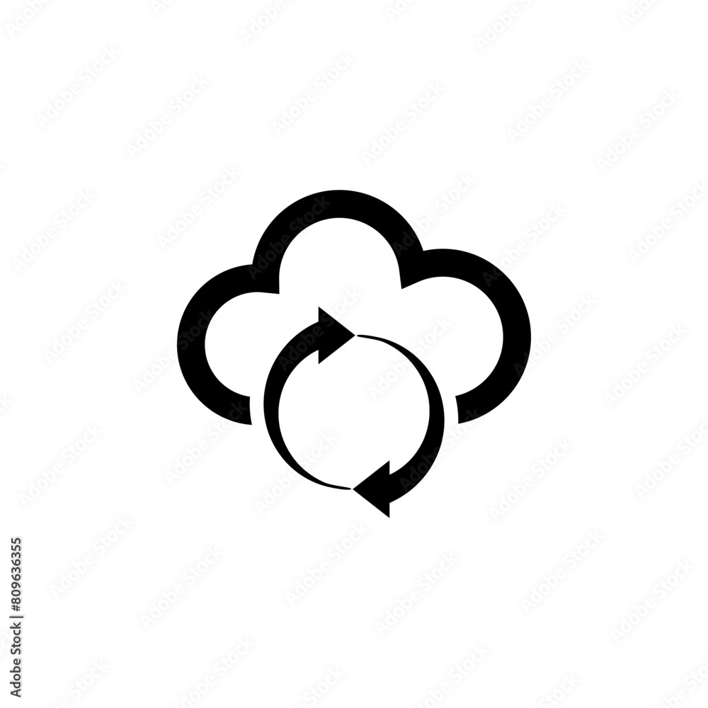 Cloud Reload Sync Refresh flat vector icon. Simple solid symbol ... Cloud Reload Sync Refresh flat vector icon. Simple solid symbol ...