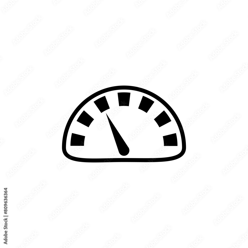 Speedometer, Car Speed Meter flat vector icon. Simple solid symbol ...