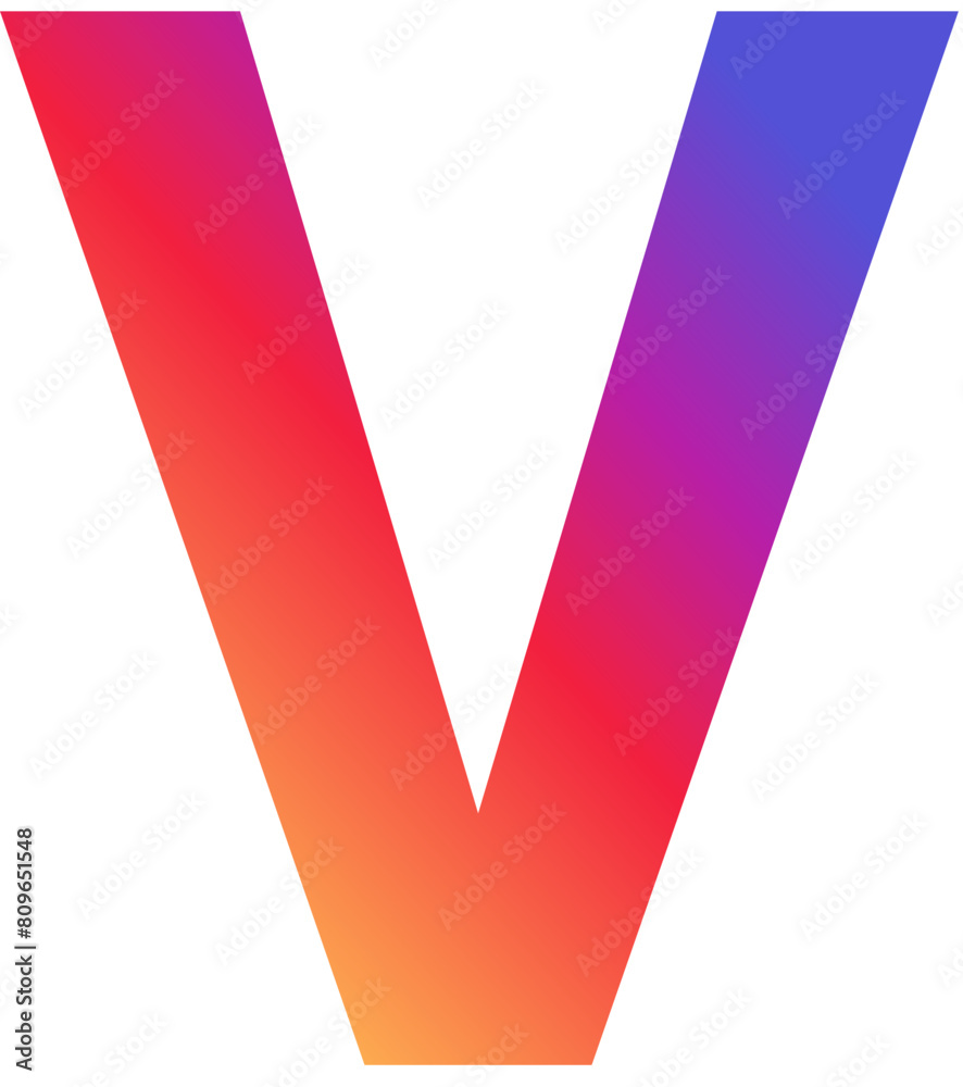 Instagram Alphabet Gradient Letter V Instagram Posts Typeface Gradient ...