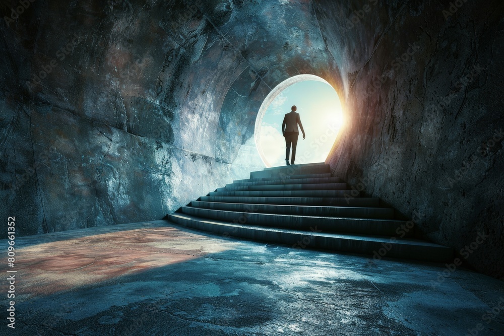 Step-by-Step Growth Graph with Stairs Arrows - Visual Strategy for ...