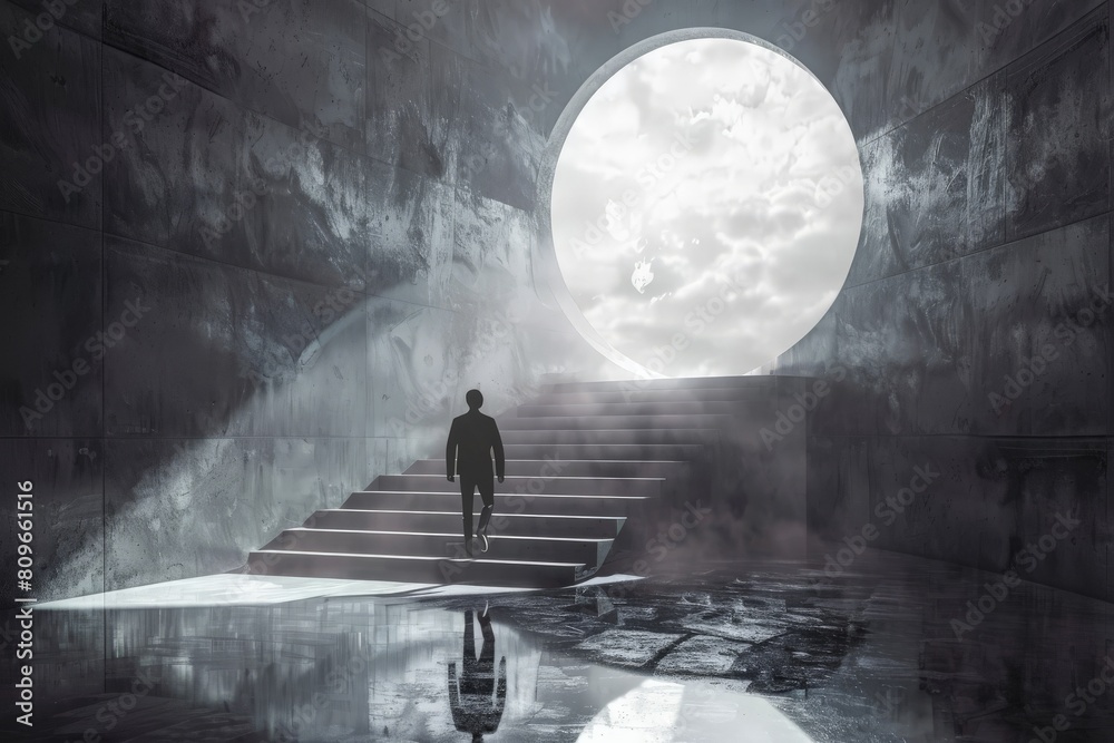 Step-by-Step Growth Graph with Stairs Arrows - Visual Strategy for ...