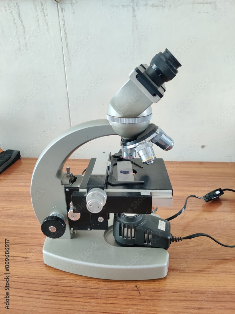 Compound light microscope, light microscope, compound microscope Stock ...