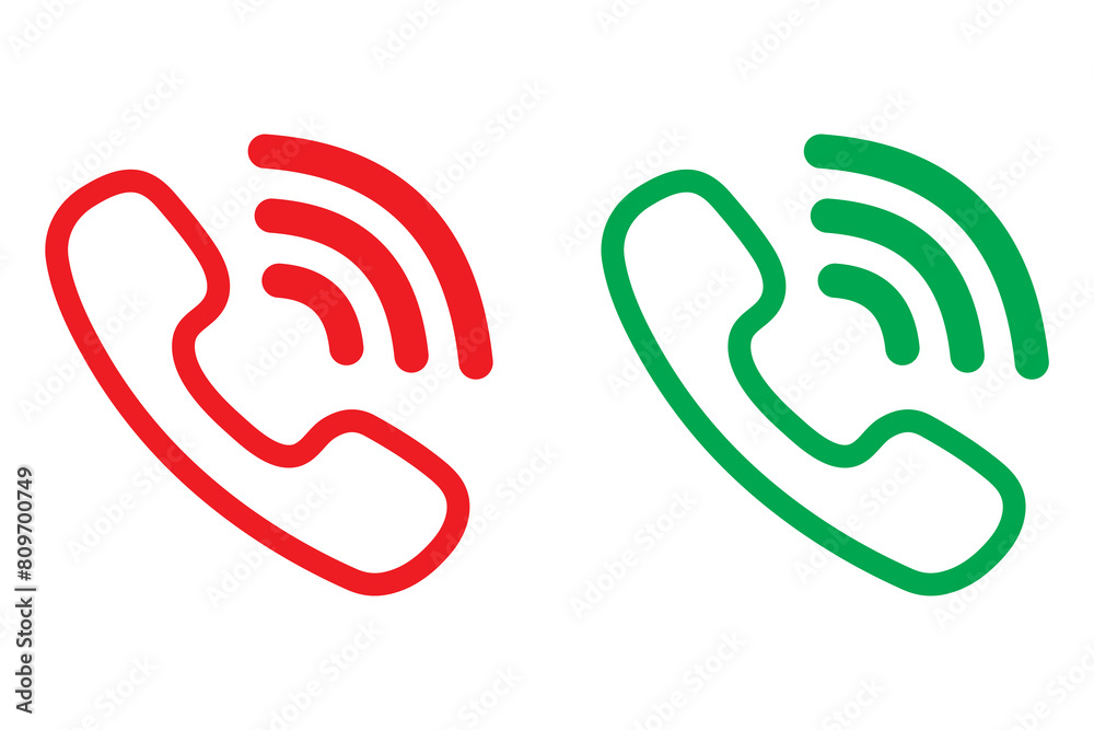 Phone icon vector set with stroke line. Phone icon vector isolated on ...