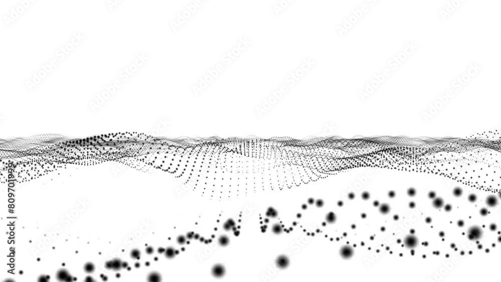 Abstract and technology dots wave background animation. Dot pattern ...