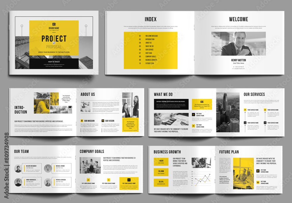 Project Proposal Landscape Stock Template | Adobe Stock