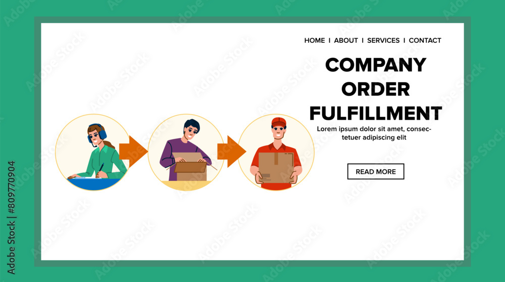 shipping company order fulfillment vector. logistics warehouse ...