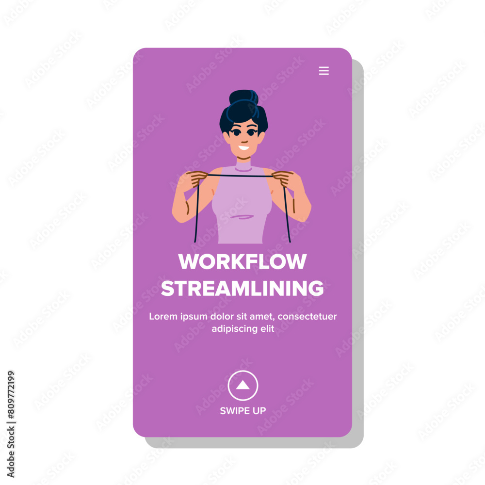 integration workflow streamling vector. collaboration process ...