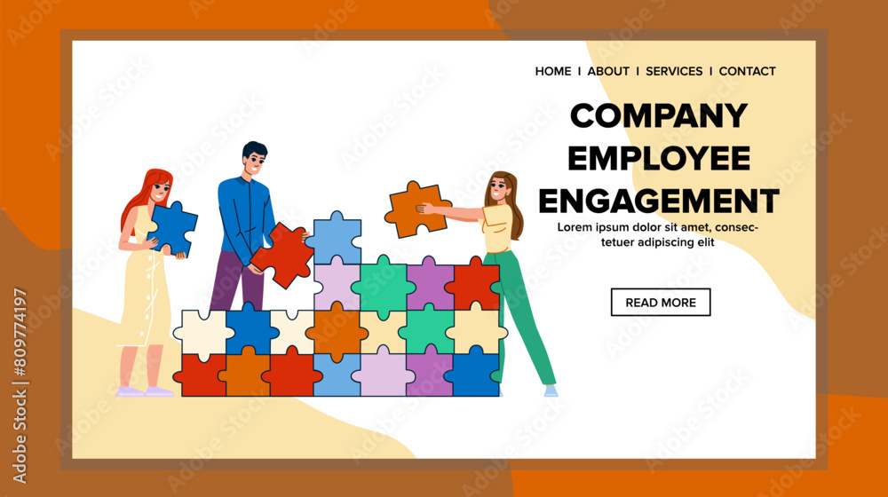 recognition company employee engagement vector. communication ...