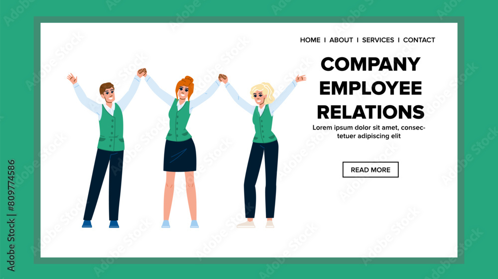 trust company employee relations vector. respect teamwork ...