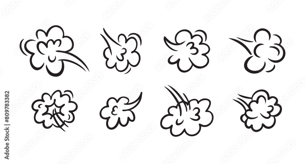 Comic fart cloud. Bad stink balloon. Smoke gas cloud in comic style ...