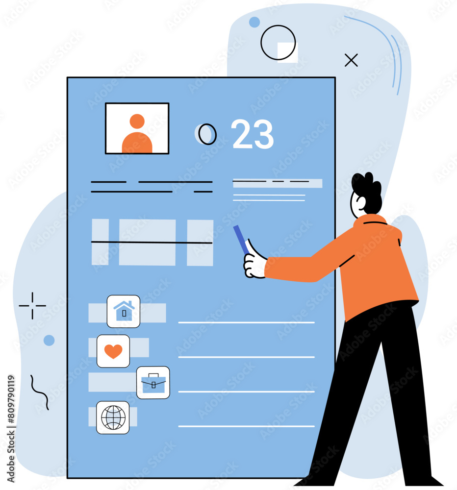 Personal profile. Vector illustration. Personal profiles play vital ...