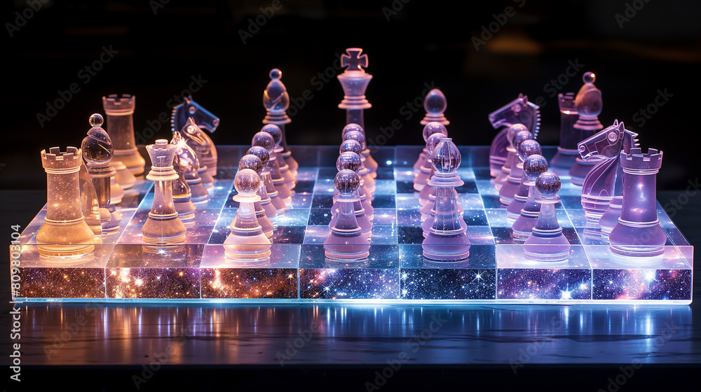 Chess. Modern chess set, space-themed chess set. Designed with luxury ...