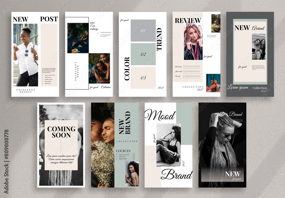 Social Media Post Layout Stock Template | Adobe Stock