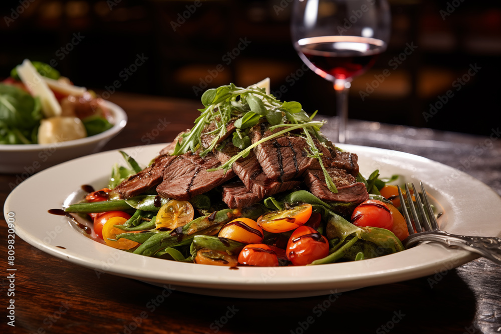 Straccetti Di Manzo Traditional Italian Warm salad with sliced fried ...