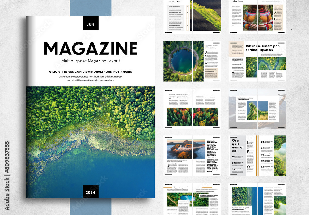 Magazine Layout Stock Template | Adobe Stock