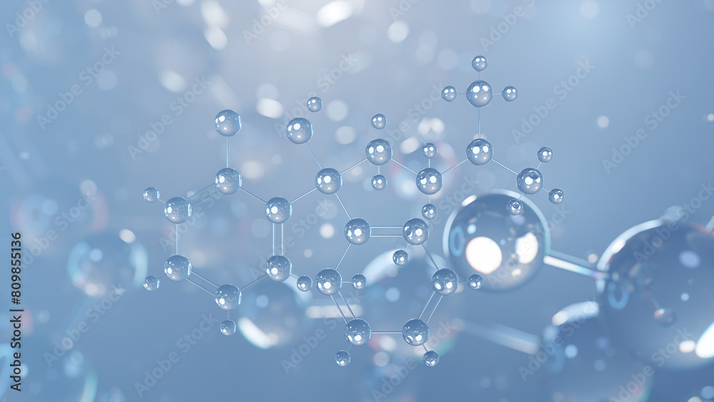 clofedanol molecular structure 3d, local anesthetic, structural ...