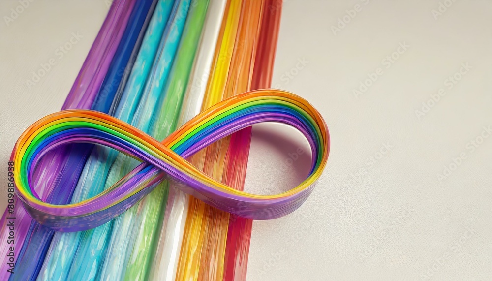 Colorful Unity: Rainbow Infinity Symbol for Neurodiversity Awareness ...