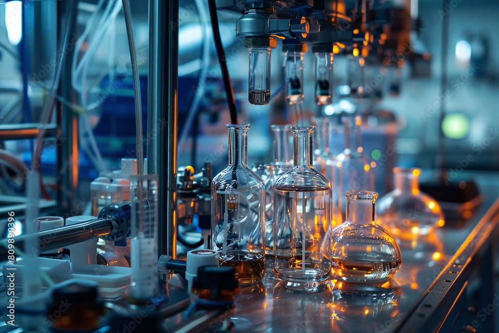 Evolving drug synthesis techniques, detailed equipment setup for ...