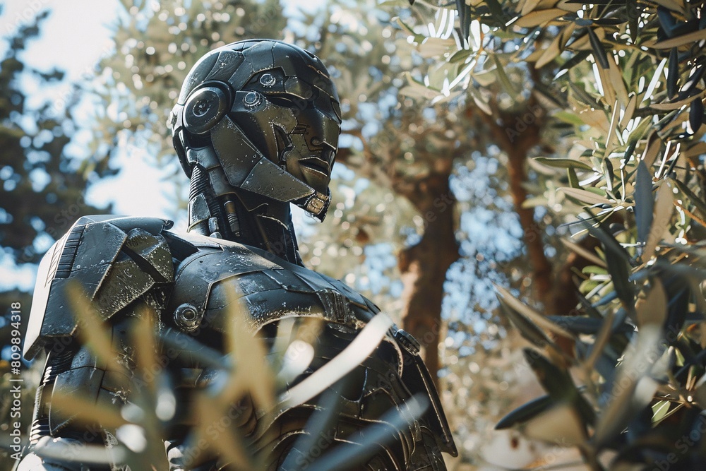 From beyond our era, a figure in advanced exoskeleton armor appears in ...