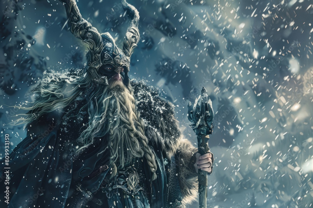 Wotan, the All-Father of German Mythology. A Generative Artwork ...