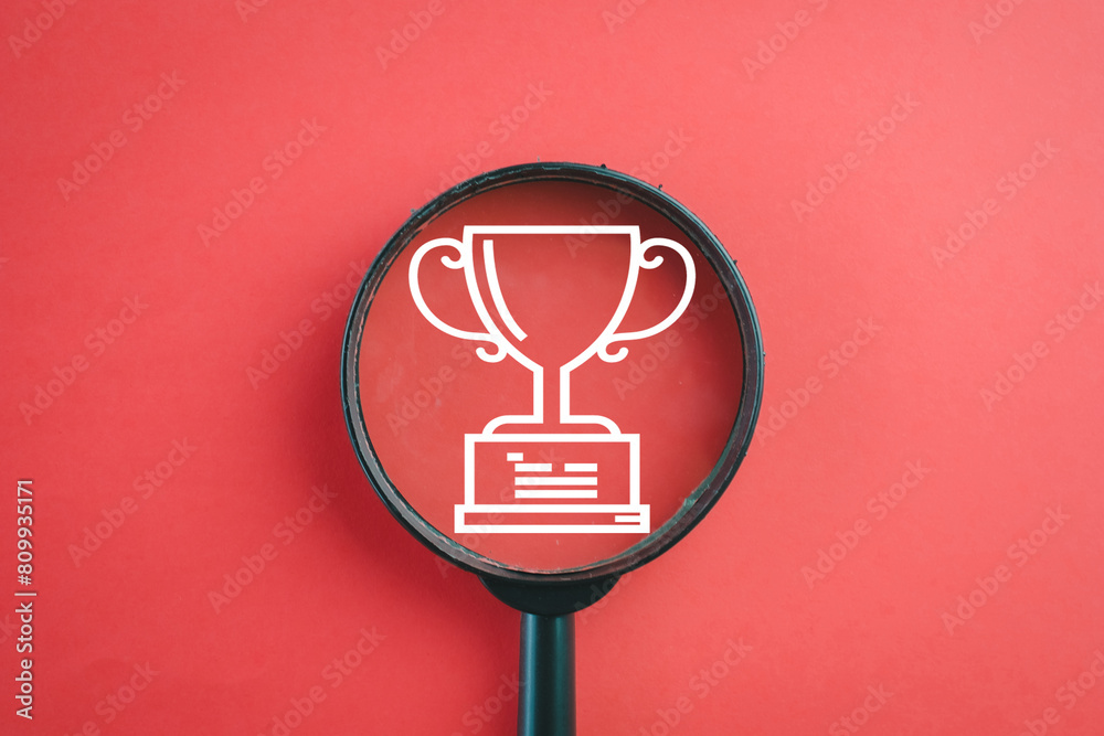 Motivation for Success,Achievement and Victory concept.,Magnifying ...