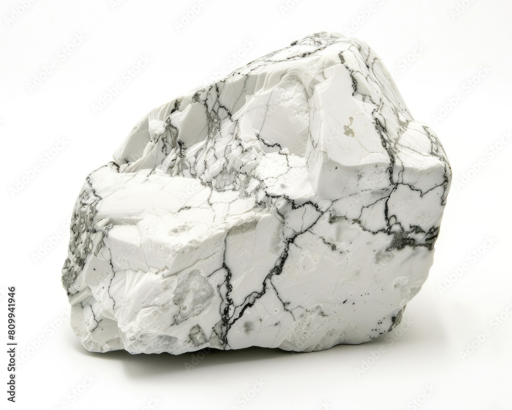 Raw Howlite Stone - Natural Rough Mineral Piece in White and Grey ...