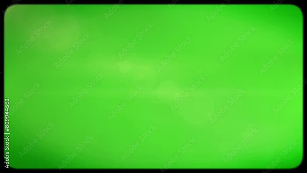Effect of retro TV with kinescope on a green screen. Flickering light ...